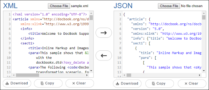  XML JSON